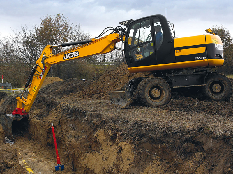Колесный экскаватор JCB JS 145W аренда строительной техники в Санкт ...